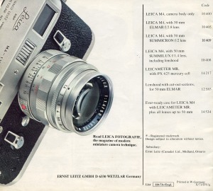 The Leica M4 System, 1971 | Leicaphilia